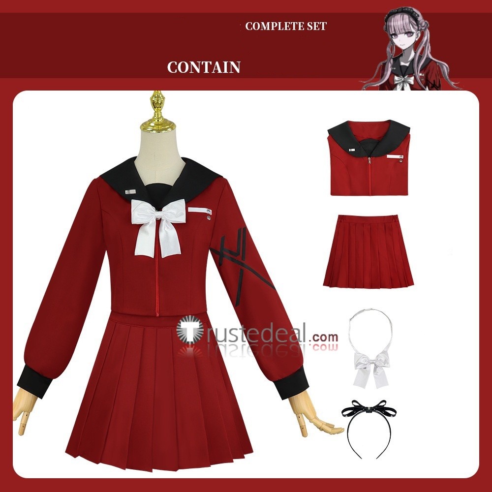 The Hundred Line Last Defense Academy Tsukumo Kako Uniform Red Cosplay ...