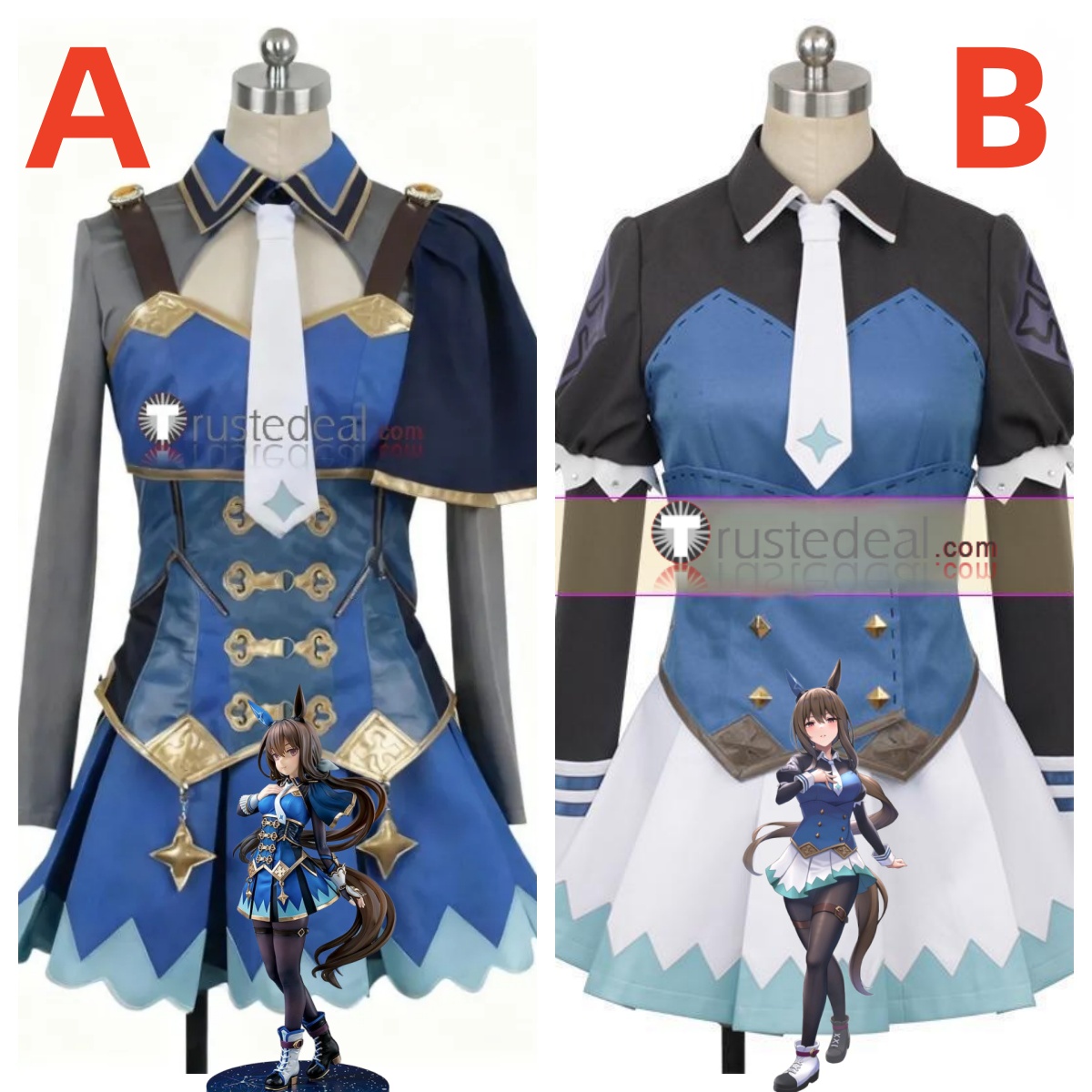 Uma Musume Pretty Derby The Decisive Admire Vega Blue Outfit Cosplay ...