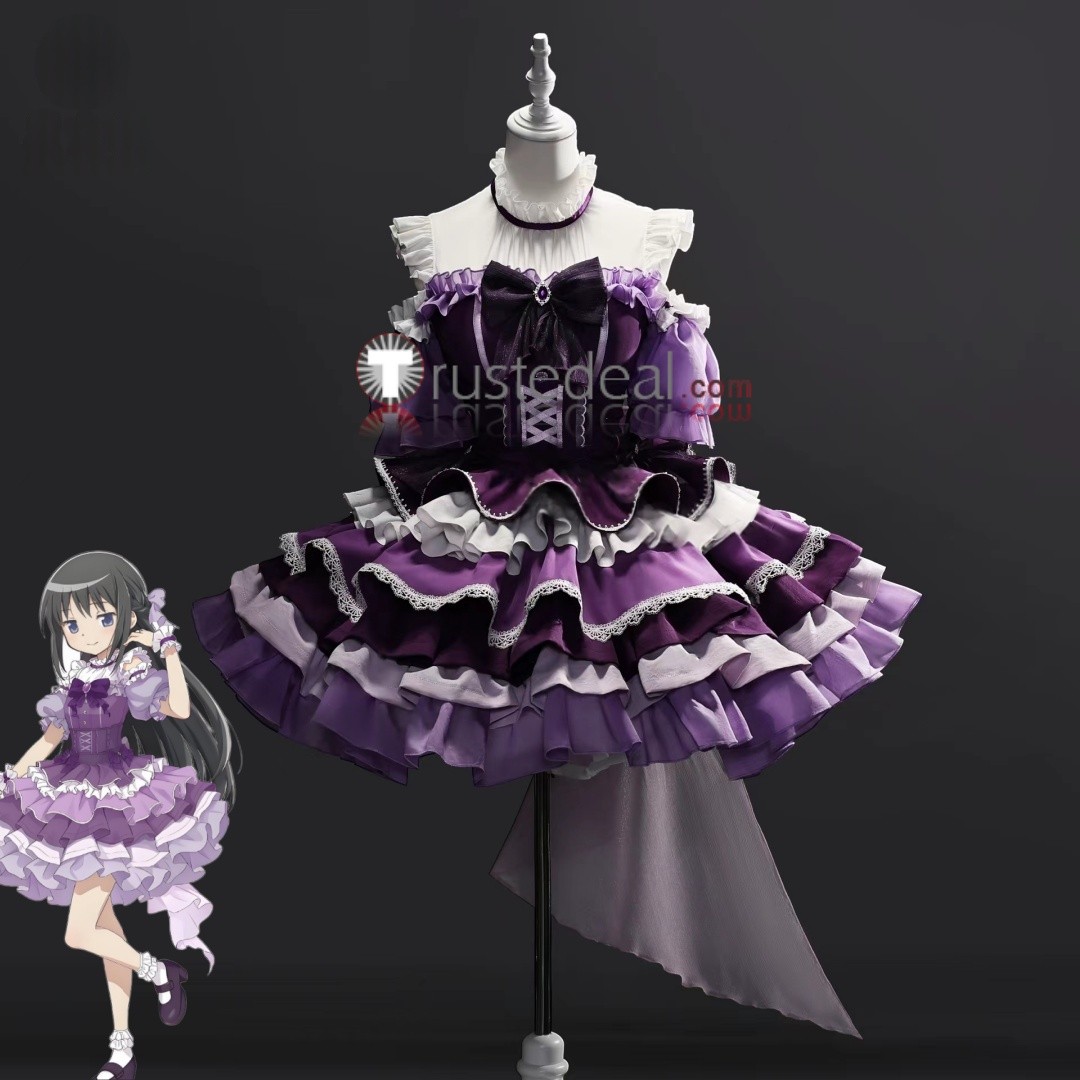 Puella Magi Madoka Magica Magia Day 2025 Homura Akemi Purple Performance Dress Cosplay Costume