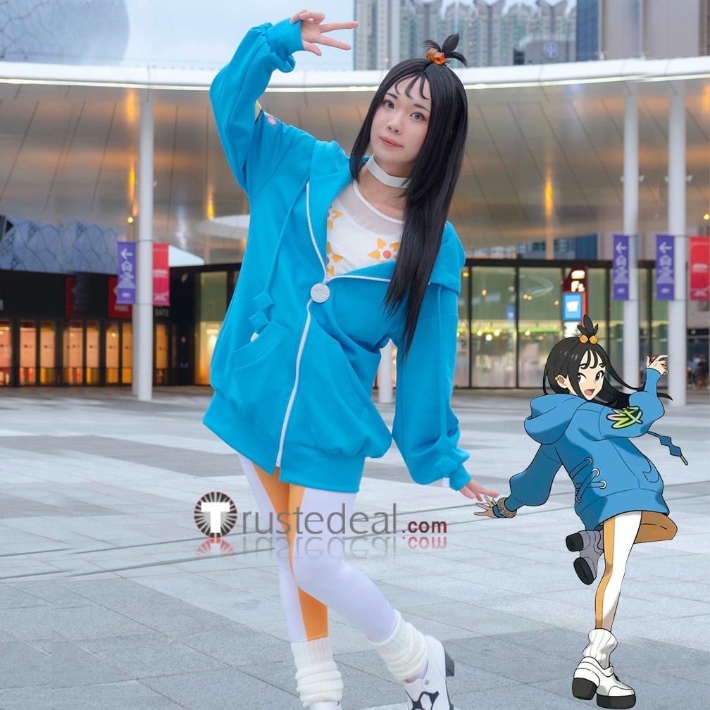 Pokemon Legends Z-A ZA Lida Blue Outfit Cosplay Costume