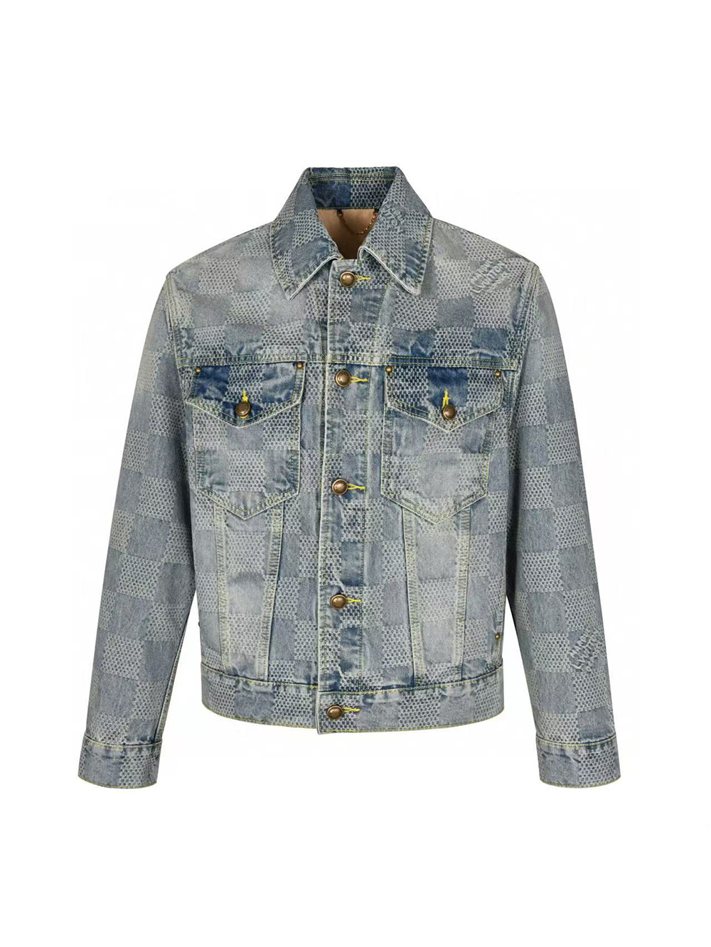 US$ 271.92 - 1:1 quality version Checkered Denim Jacket 28512657 - www ...
