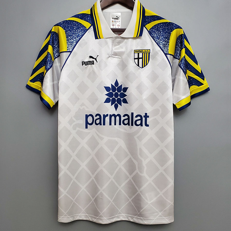 US$ 19.00 - 1995-1997 Parma White Retro Soccer Jersey - www.gmkitsc.com