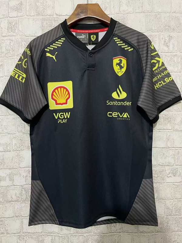 US$ 26.00 - 2024 F1 Ferrari Black Racing Suit - www.gmkitsc.com