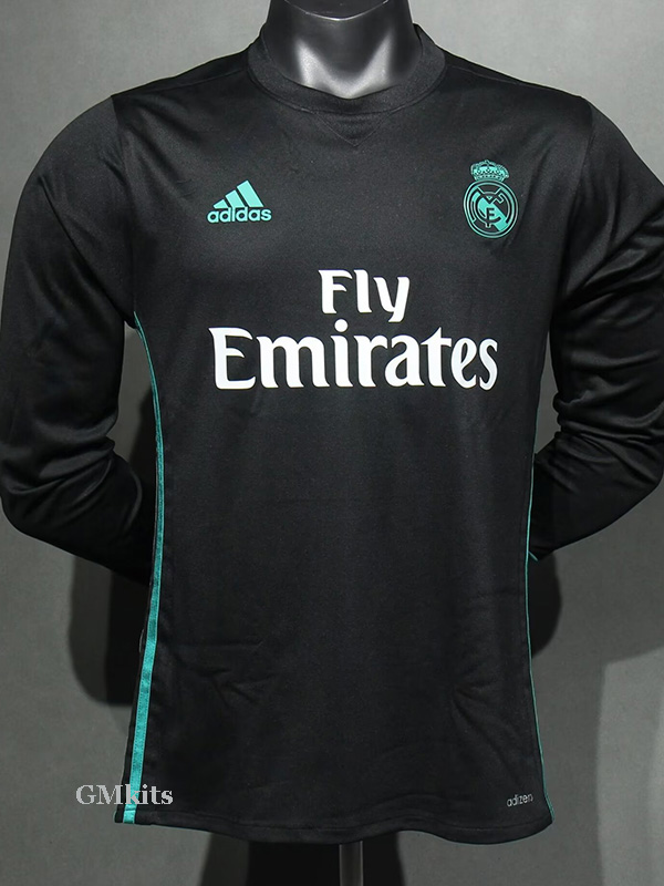 US$ 22.00 - 2017-2018 RMA Away Player Version 长袖球员 Long Sleeve Retro ...