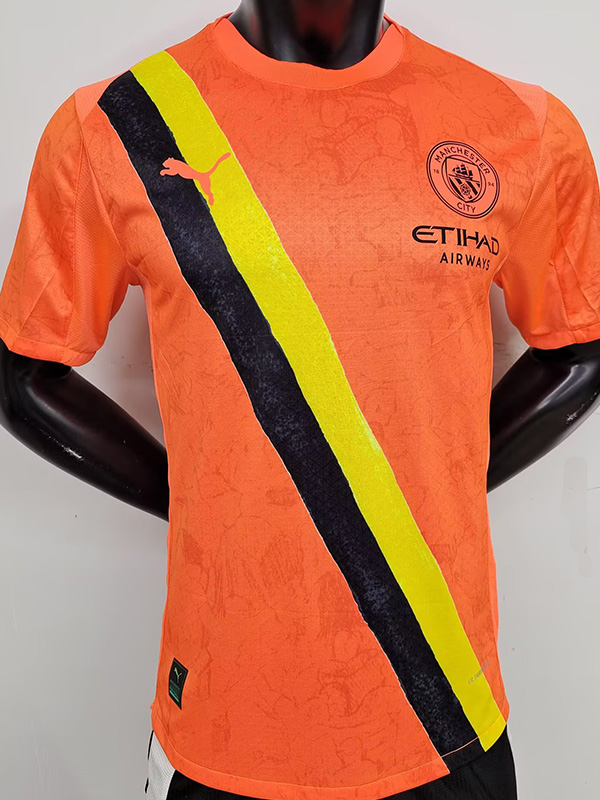 US$ 18.00 - 25-26 Man City Orange Goalkeeper Player Version Soccer ...