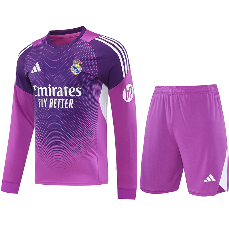 US$ 28.00 - 25-26 RMA Purple GoalKeeper (Long Sleev Suit) Soccer Jersey ...