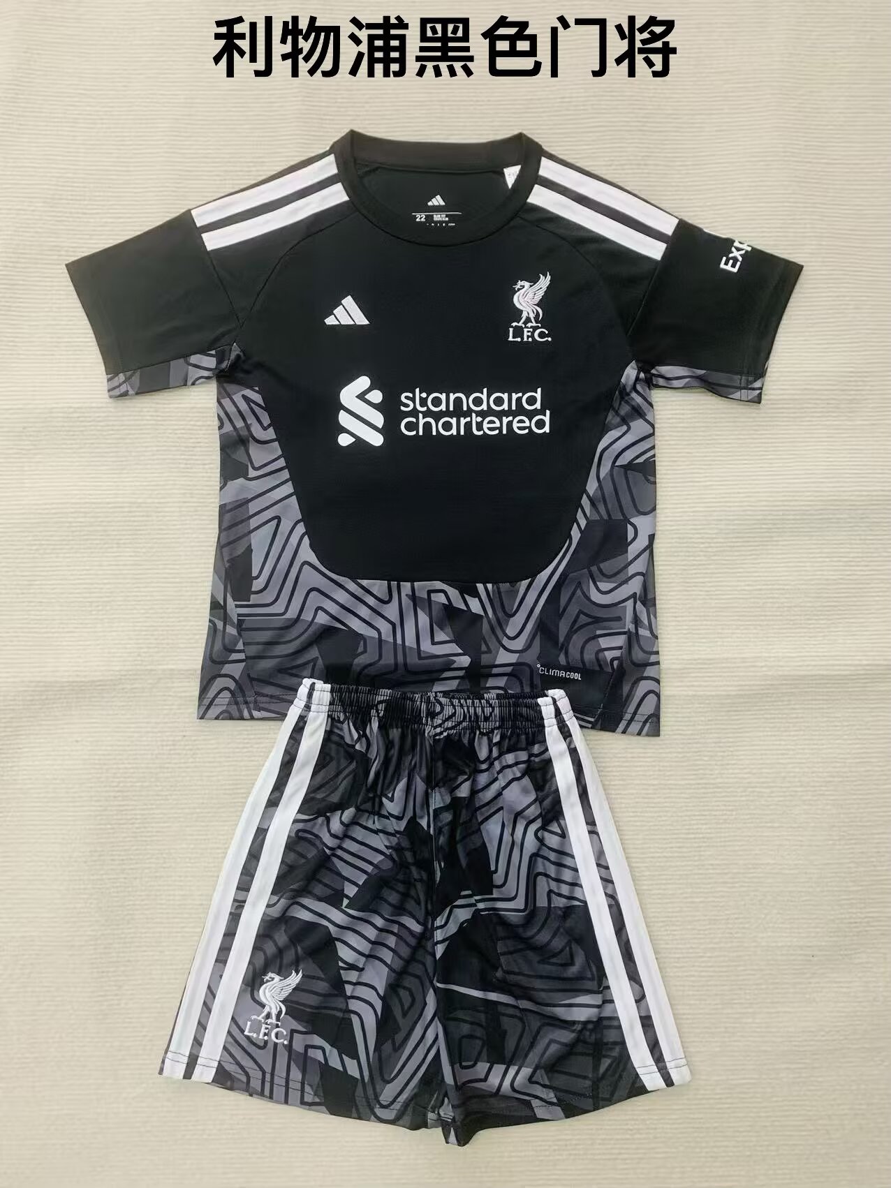 26/27 (2026) Liverpool Goalkeeper Black Kids Fans 1:1 Quality Soccer Jersey