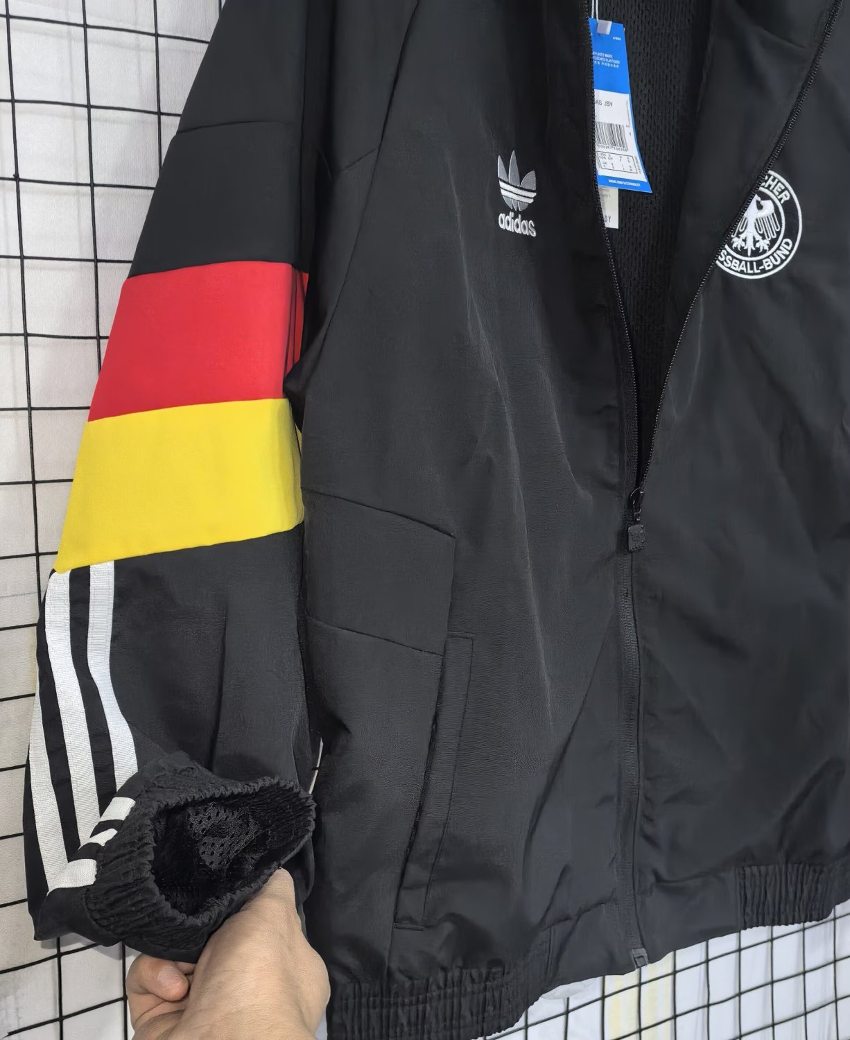 2024 Germany Black Retro Windbreaker