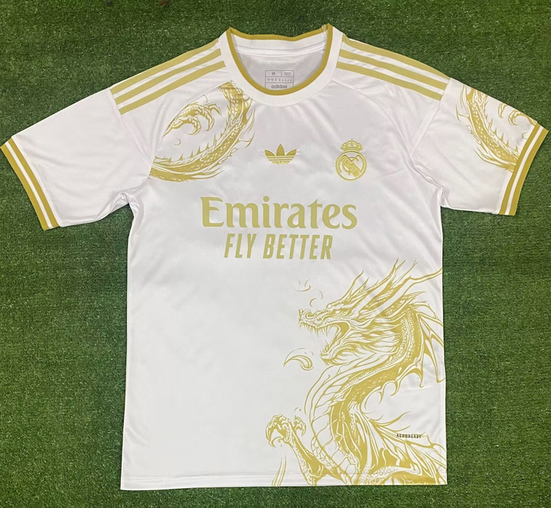 US$ 14.50 - 2024-25 RMA White Special Edition Training Shirts (三叶草金标 ...