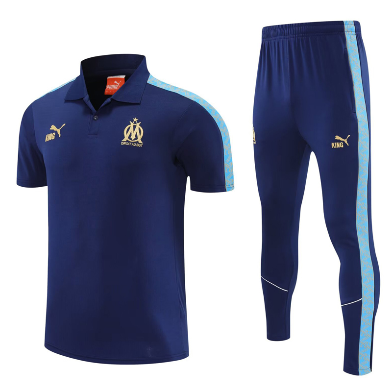 US$ 30.00 - 2025-26 Marseille Royal blue Polo Tracksuit - www.grkits5.com