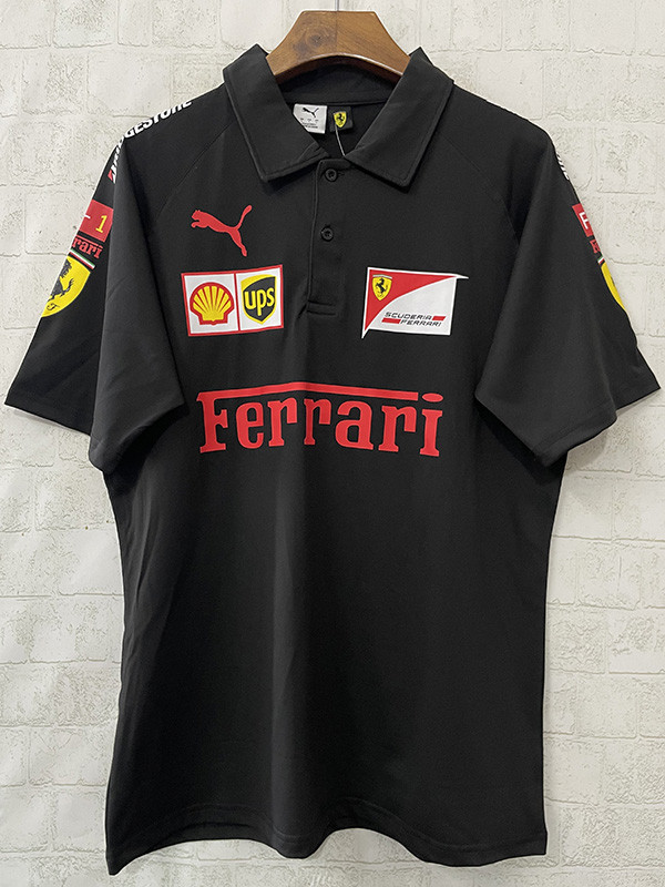 US$ 26.00 - 2025-26 F1 Ferrari Black Casual Polo Racing Suit (有领) - www ...
