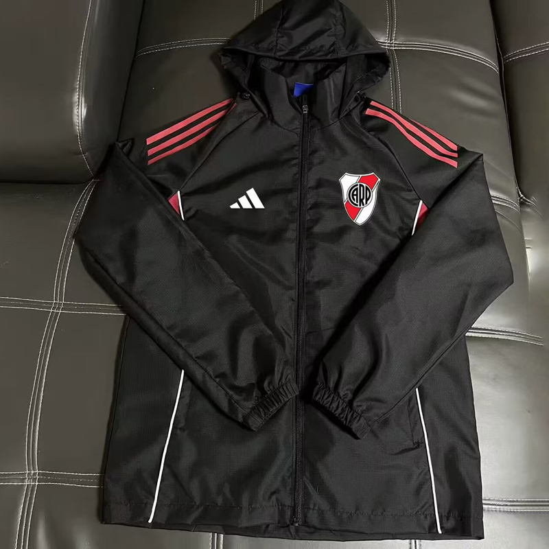 US$ 30.00 - 2026-27 River Plate Black Windbreaker - www.grkits4.com