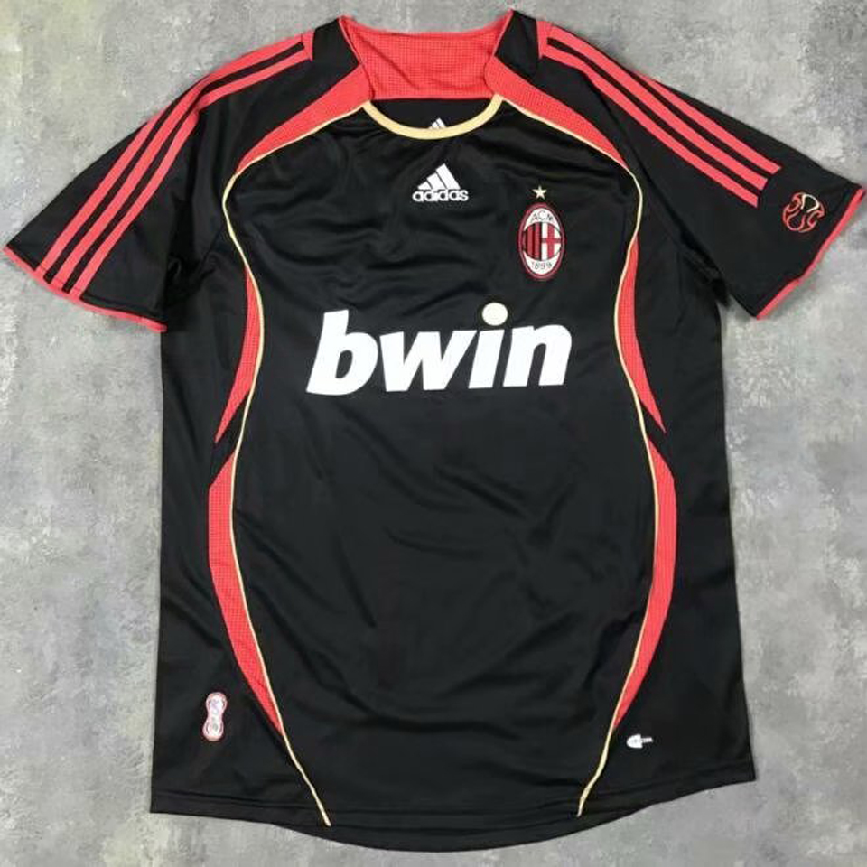 2006-2007 ACM Away Black Retro Soccer Jersey