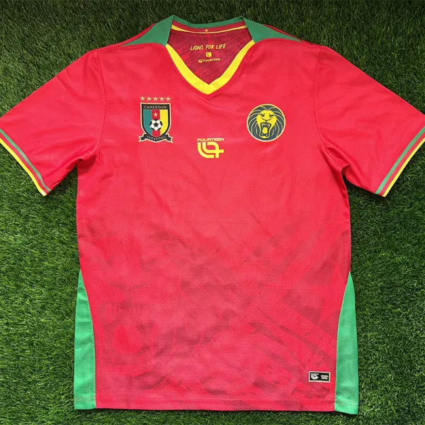 US$ 14.50 - 25-26 Cameroon Red Fans Soccer Jersey - www.motios6.com