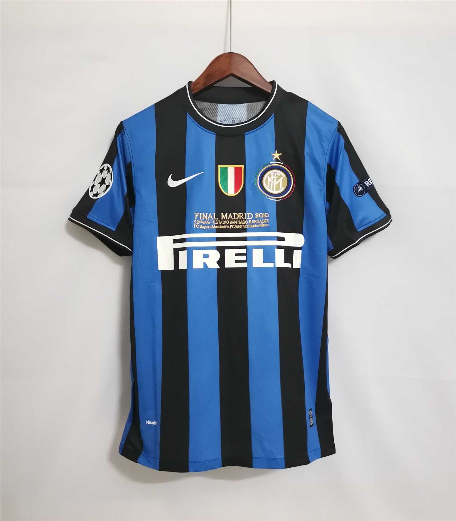 US$ 35.00 - with Front Lettering+Scudetto+UCL Patch Retro Jersey Inter ...