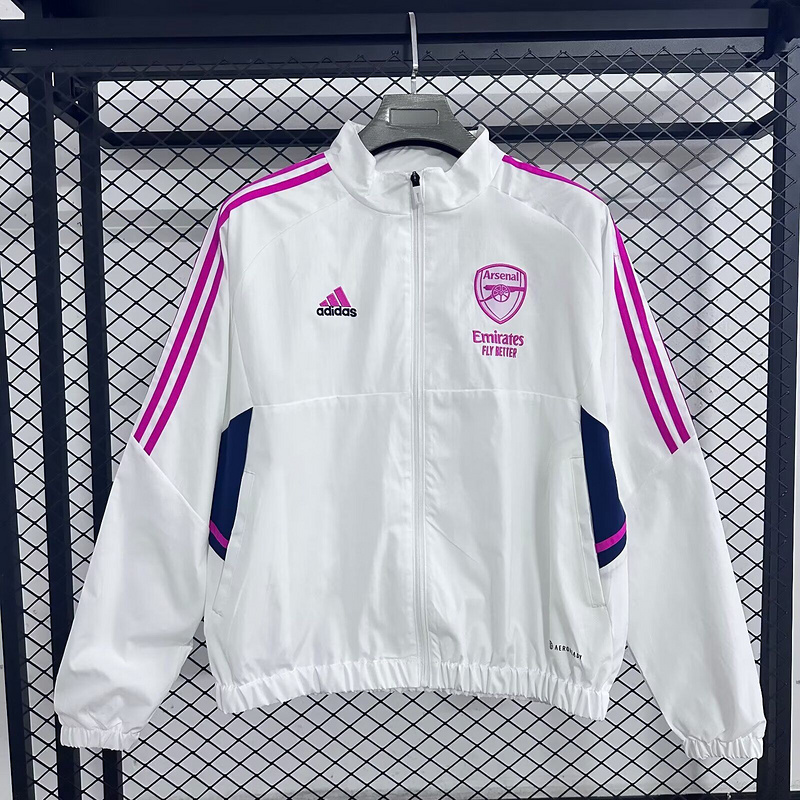 US$ 59.00 - 2025-2026 Arsenal White/Purple Soccer Windbreaker Jacket ...