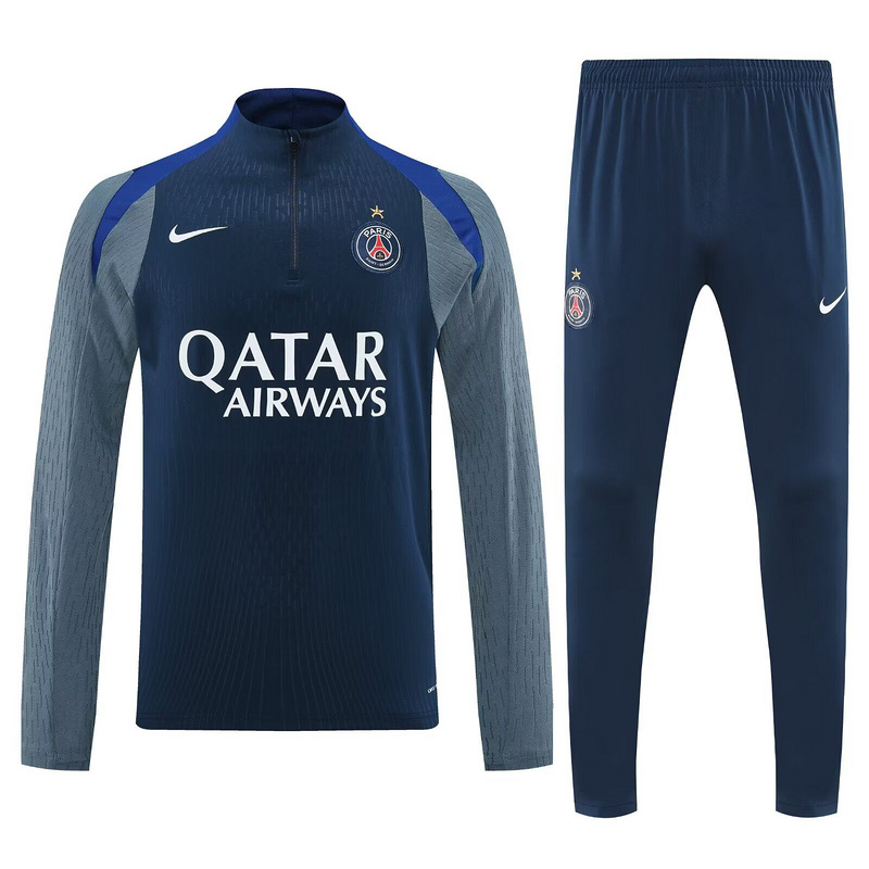 US$ 49.00 - 2025-2026 PSG Dark Blue/Grey Soccer Training Sweater and ...