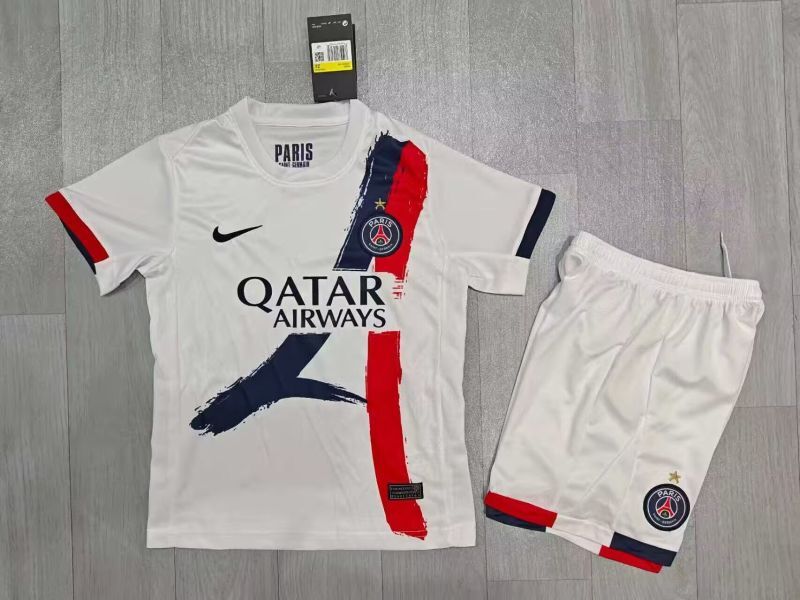 US$ 25.00 - with one Star Youth Uniform Kids Kit 2025-2026 PSG Away ...