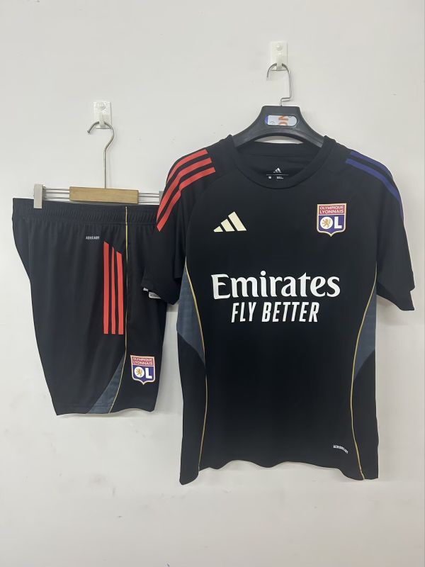 US$ 35.00 - Adult Uniform 2025-2026 Lyon Black Soccer Training Jersey ...