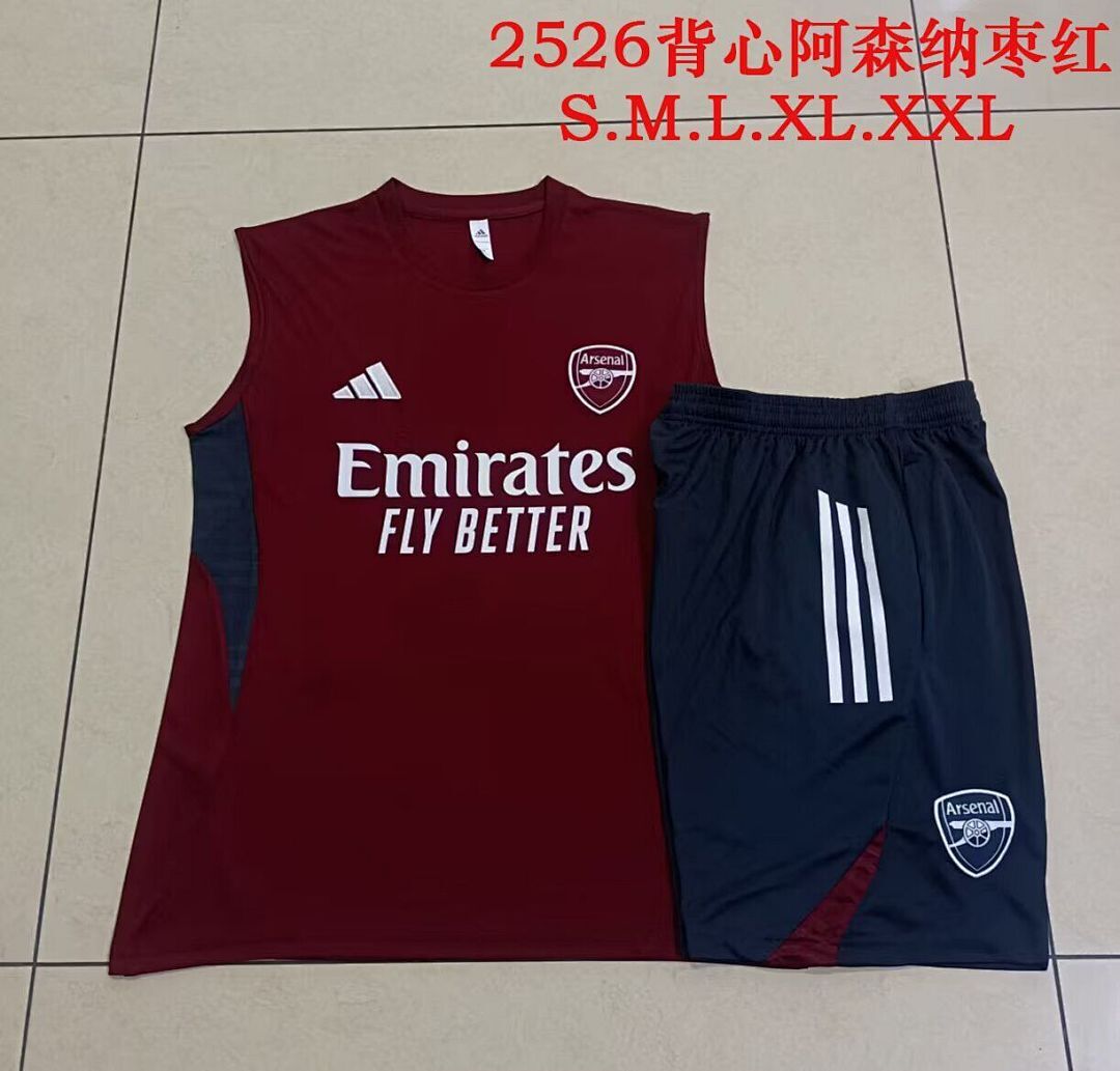 US$ 35.00 - Adult Uniform 2025-2026 Arsenal Dark Red Soccer Training ...