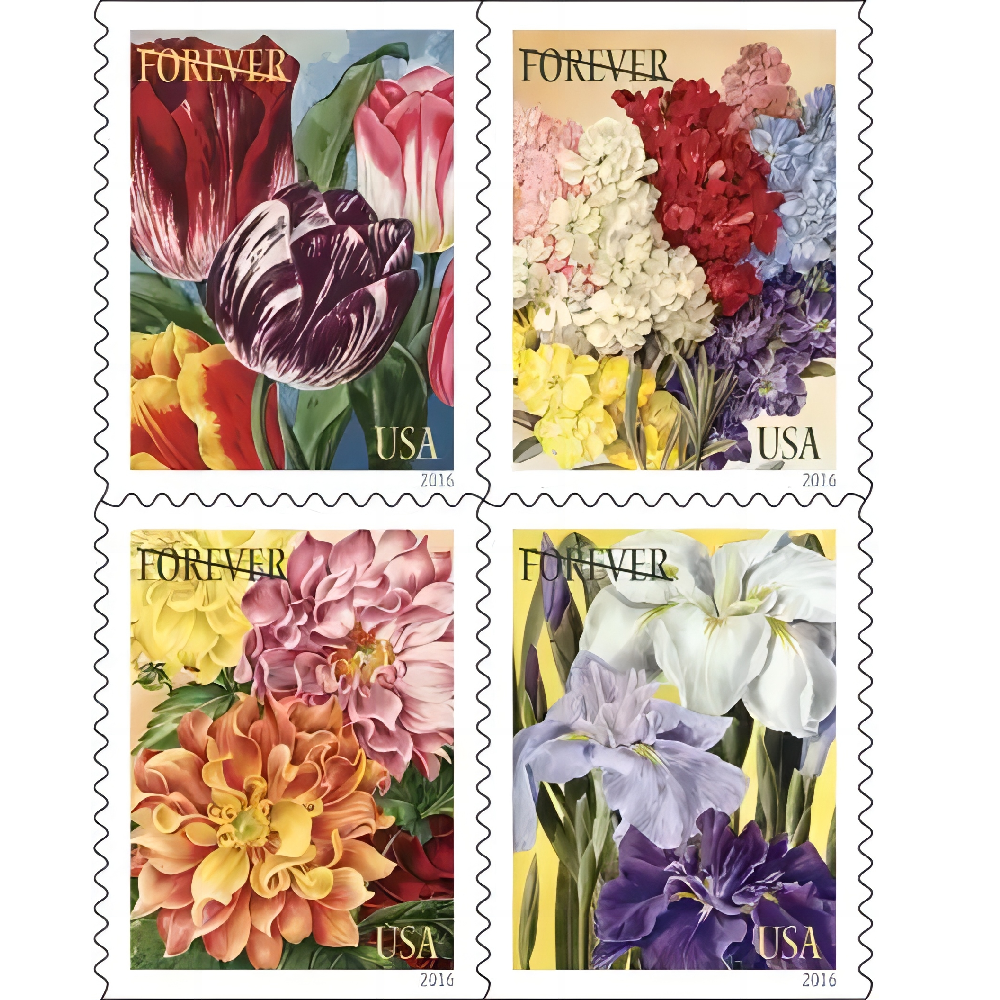 US$ 27.99 - Botanical Art 2016 - 5 Booklets / 100 Pcs - www.stpsod.com