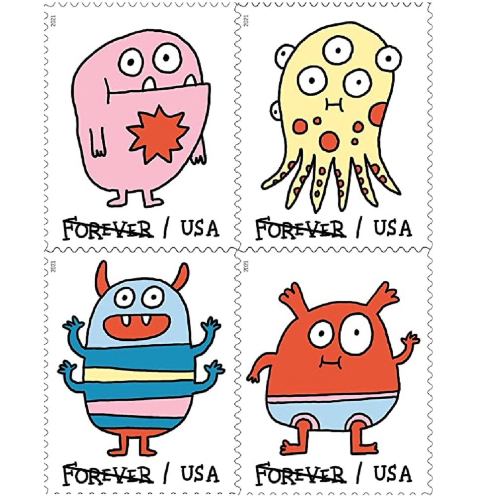 US$ 27.99 - Message Monsters 2021 - 5 Sheets / 100 Pcs - www.stpsod.com