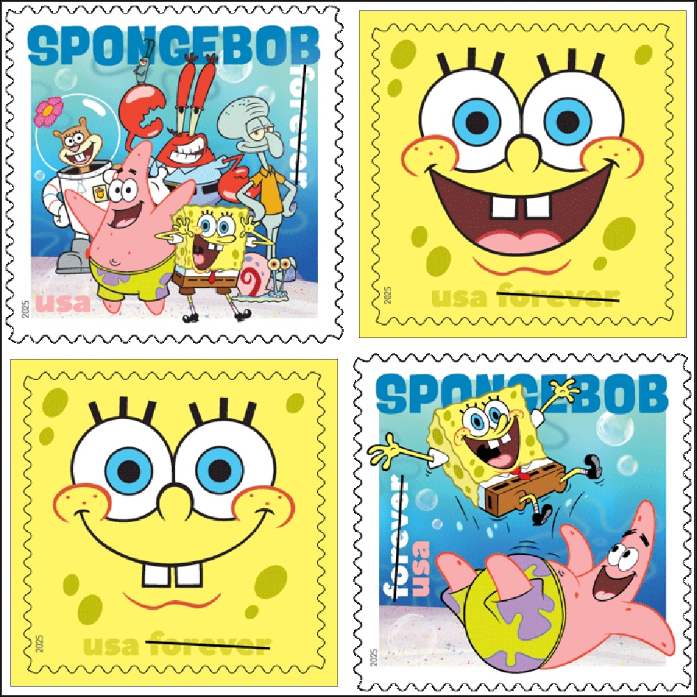 US$ 27.99 - SpongeBob SquarePants 2025 - 5 Sheets / 80 Pcs - www.stpsod.com