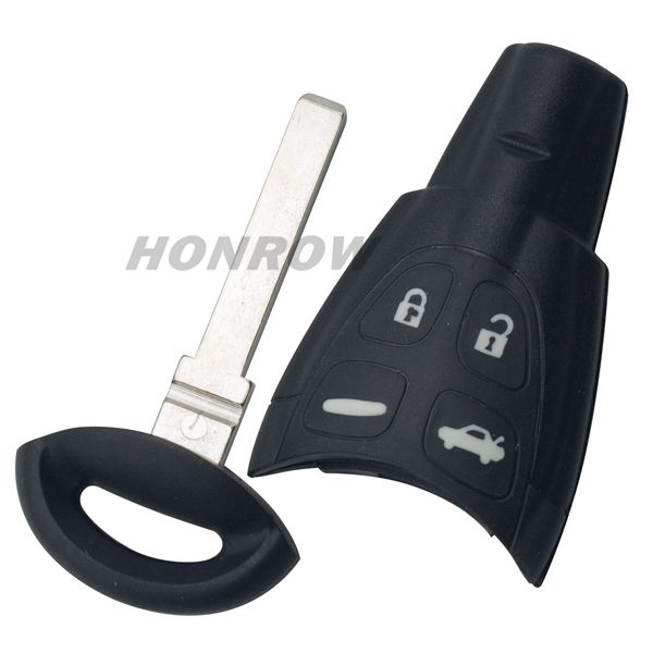 SAAB 4 button remote key blank with narrow blade