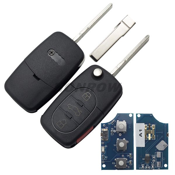 For Au 3+1 Button remote key with big battery the remote control model ...