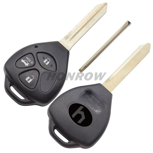 Toyota 3 button remote key balnk with Toy47 blade