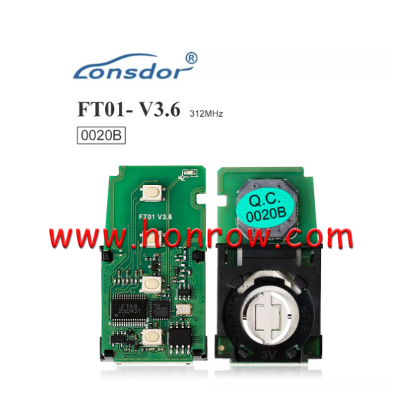 For Toy keyless go smart remote key PCB Board 0020B 8A CHIP Frequency ...