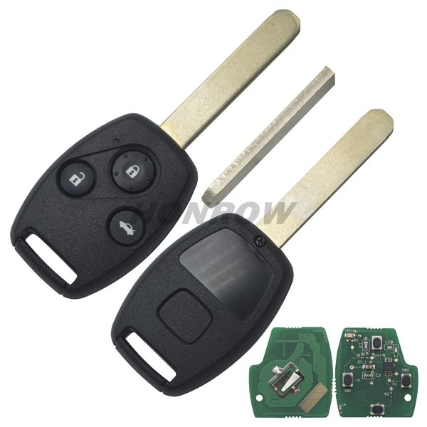 Honda 3 button remote key with 433Mhz 2.4L CAR