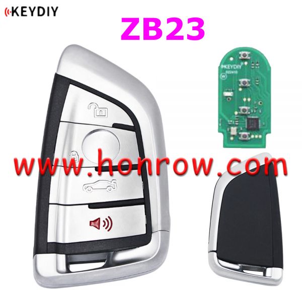 KEYDIY Remote key 4 button ZB23- smart key with key blank for KD900 ...
