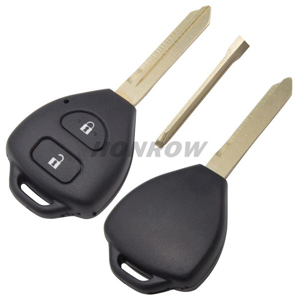Toyota 2 button remote key balnk with Toy47 blade Without logo
