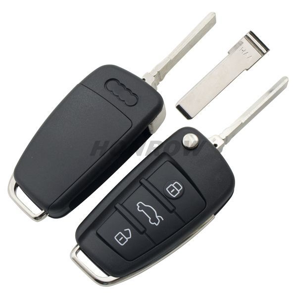 For Audi A6 3 button Remote Key blank