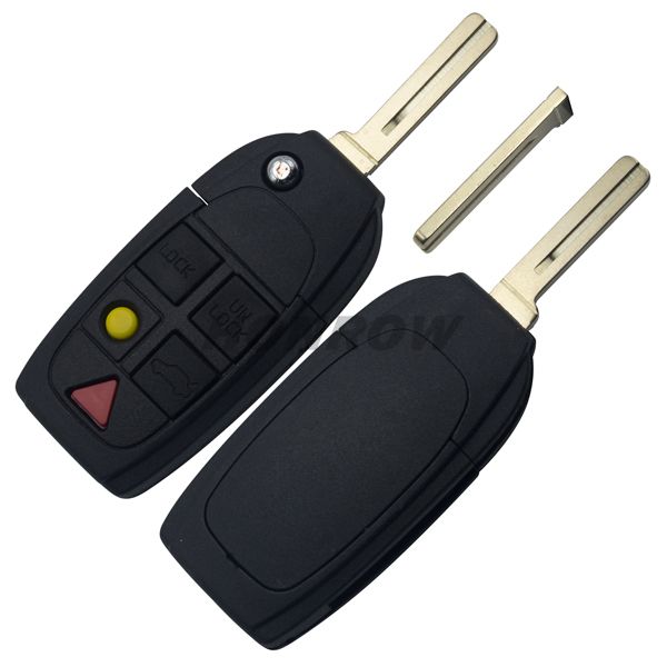 Volvo 5 button remote key blank