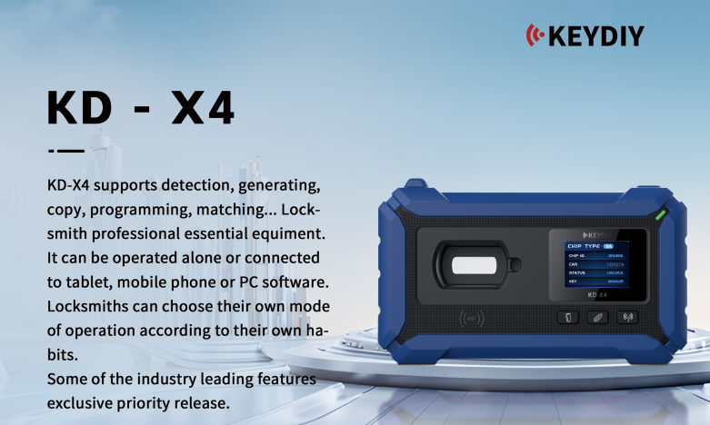 KEYDIY KD-X4 key programmer KD-X4 supports detection,generating,copy,programming,matching. It ...