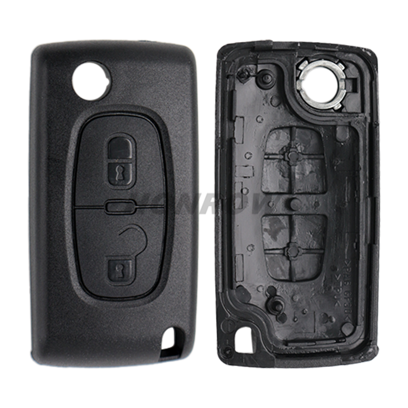 Citroen 2 button flip remote key with VA2 307 blade 433Mhz PCF7961 Chip ...