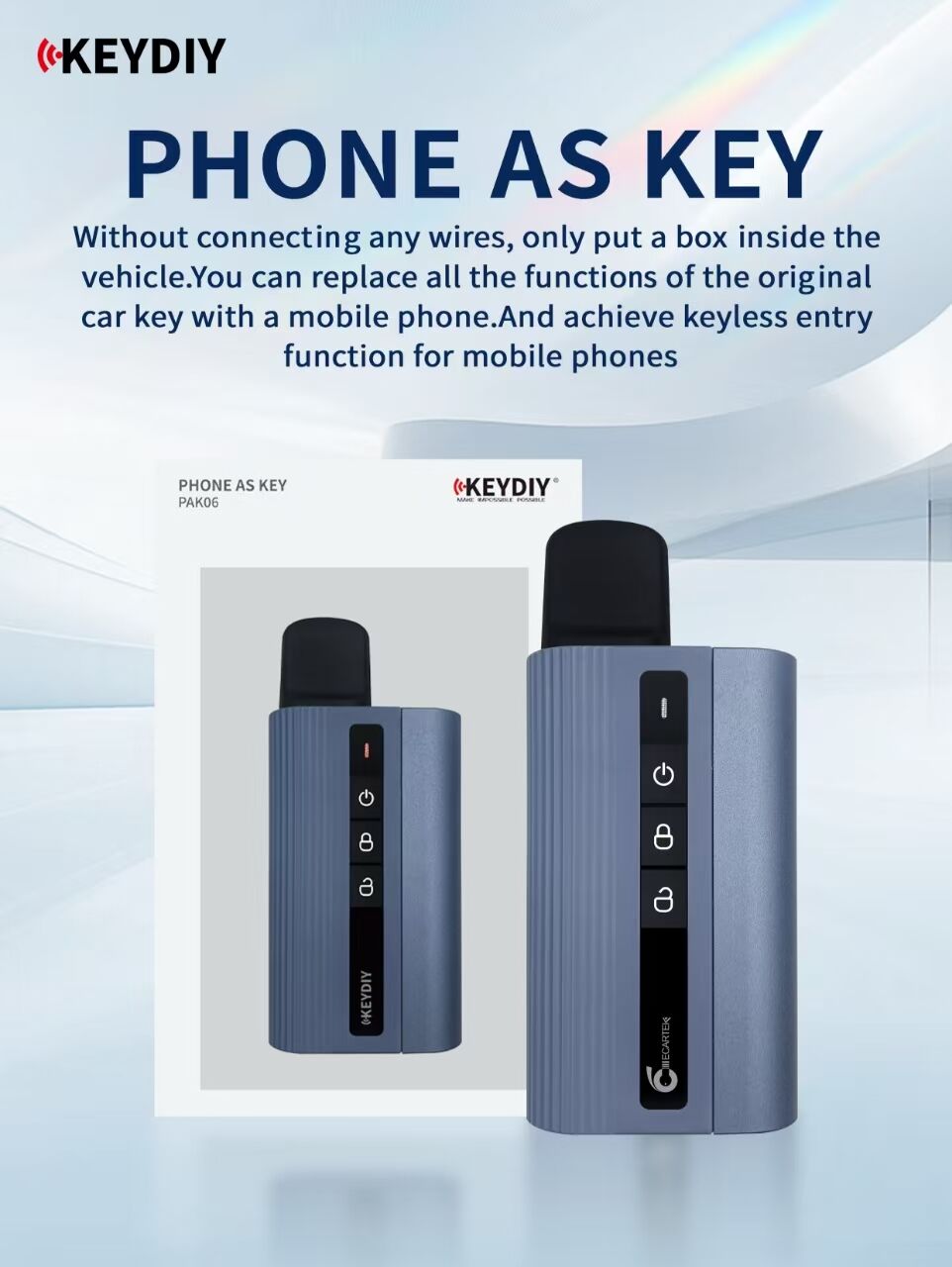 KEYDIY Phone as key PAK06-ZB Without connecting any wires, only put a box inside the vehicle.You ...