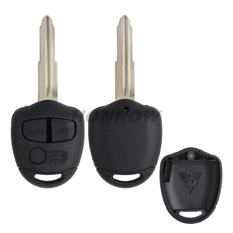 For Mitsubish 3 button remote key blank with MIT11R Blade Without Logo